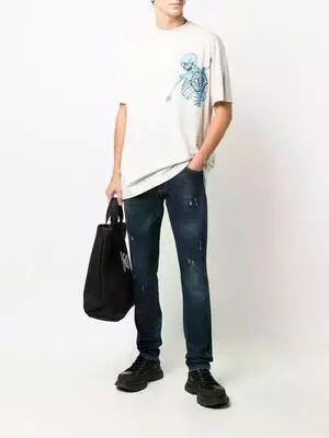Philipp Plein Logo Crew-neck T-shirt - Neutrals