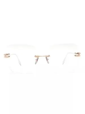Dita Embra Rimless Glasses - Silver