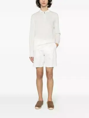 Eleventy Half-zip Wool Polo Shirt