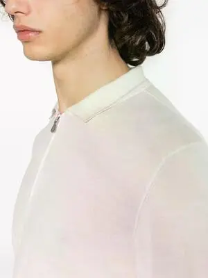 Eleventy Half-zip Wool Polo Shirt