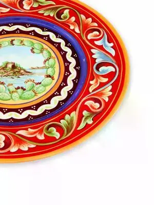 Dolce & Gabbana 2 Piece Fine Porcelain Dinner Plate Set