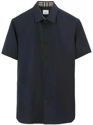 Burberry Logo-embroidered Cotton Shirt