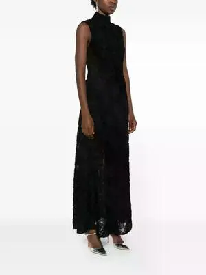 ROTATE BY BIRGER CHRISTENSEN Flower-mesh Maxi Dress
