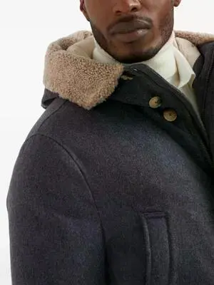 Brunello Cucinelli Padded Hooded Wool Jacket