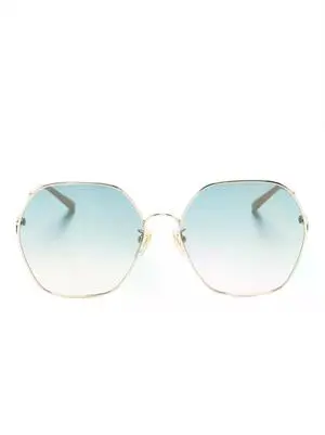 Chloé Oversized Hexagonal Sunglasses - Gold