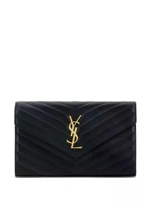Saint Laurent Cassandre Leather Chain Wallet