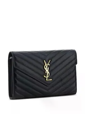 Saint Laurent Cassandre Leather Chain Wallet