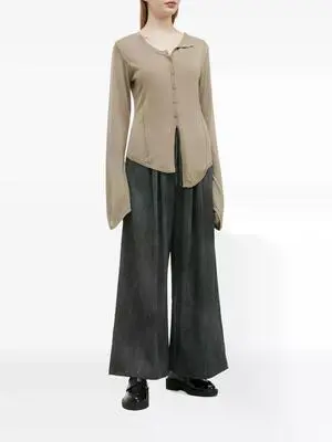 B+AB Asymmetrical Button-front Cardigan