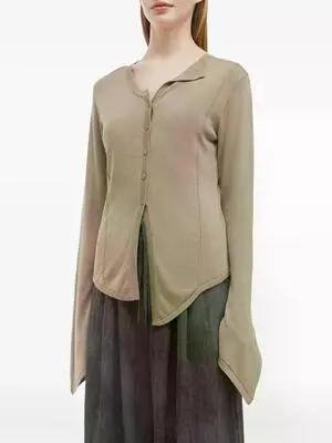 B+AB Asymmetrical Button-front Cardigan