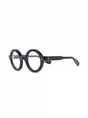 LESCA Round-frame Glasses - Black