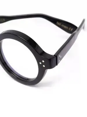 LESCA Round-frame Glasses - Black