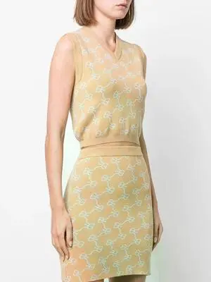 Rokh Monogram Knitted Vest