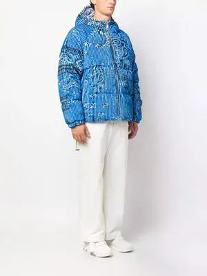 Khrisjoy Paisley-print Corduroy Padded Jacket