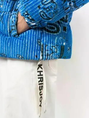 Khrisjoy Paisley-print Corduroy Padded Jacket