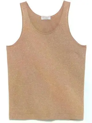 Brunello Cucinelli Lurex Top - Brown