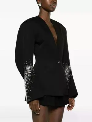 Attico Rhinestone-embellished Wool Blazer