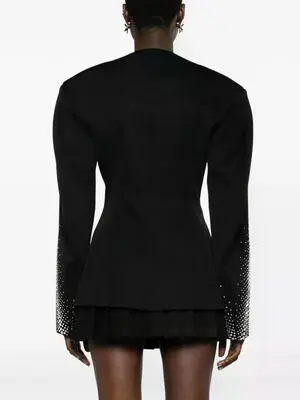 Attico Rhinestone-embellished Wool Blazer