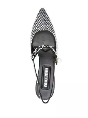 Miu Miu Rhinestone-embellished Pointed-toe Pumps