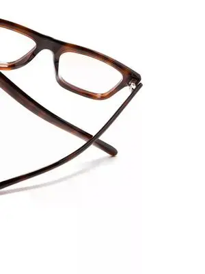 Gucci Tortoiseshell Rectangle-frame Glasses