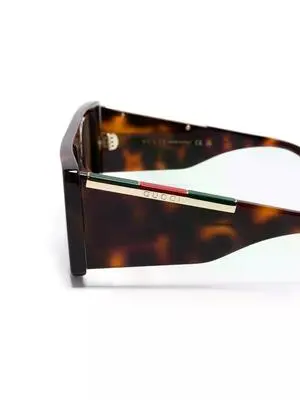 Gucci Rectangle-frame Sunglasses - Brown