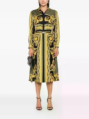 Versace La Coupe Des Dieux Silk Shirt Dress