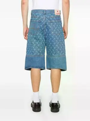 MARINE SERRE Monogram Denim Shorts