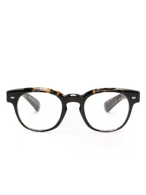Oliver Spencer Allenby Tortoiseshell-effect Glasses - Black