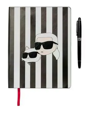 Karl Lagerfeld Ikon Notebook And Pen Set - Black