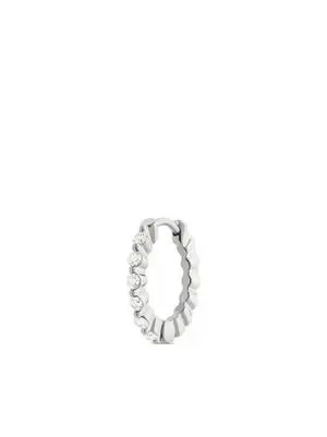 MARIA BLACK 14k White Gold True Romance 10 Diamond Huggie Earring