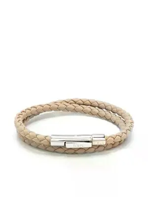 TOD'S Braided Leather Bracelet - Neutrals