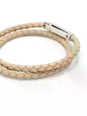TOD'S Braided Leather Bracelet - Neutrals