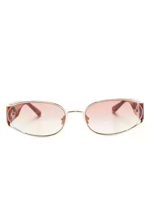 Linda Farrow Shelby Oval-frame Sunglasses - Brown