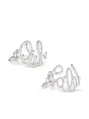 LILY GABRIELLA 18k White Gold Ouh Lala Diamond Stud Earrings