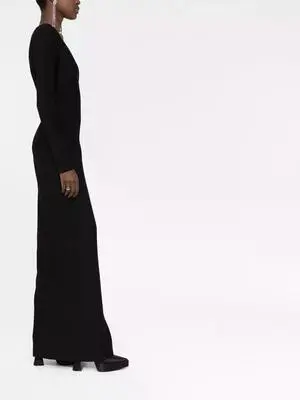 MONOT Plunging V-neck Crepe Dress