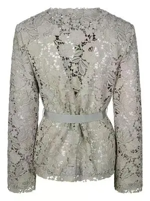 P.a.r.o.s.h Lace Jacket With Tie Waist