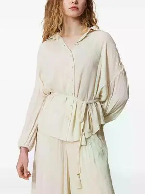 TWINSET Belted Shirt With Tassel Detail