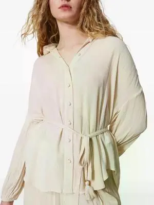TWINSET Belted Shirt With Tassel Detail