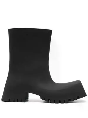 Balenciaga Trooper Rubber Low Boots - Black