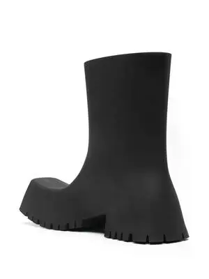 Balenciaga Trooper Rubber Low Boots - Black
