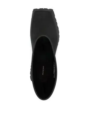 Balenciaga Trooper Rubber Low Boots - Black