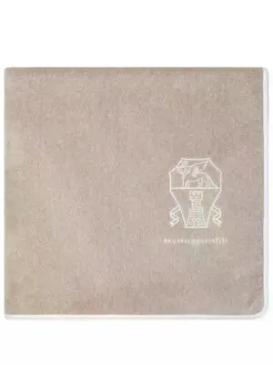Brunello Cucinelli Logo-embroidered Cotton Towel - Neutrals