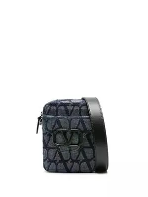 Valentino Garavani Locò Denim Messenger Bag