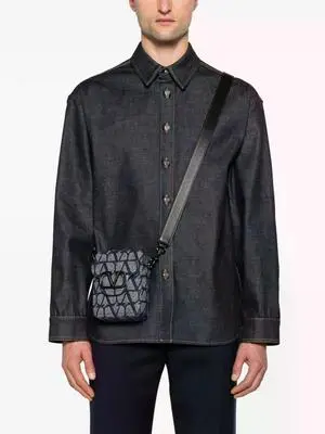 Valentino Garavani Locò Denim Messenger Bag