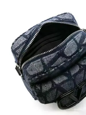 Valentino Garavani Locò Denim Messenger Bag