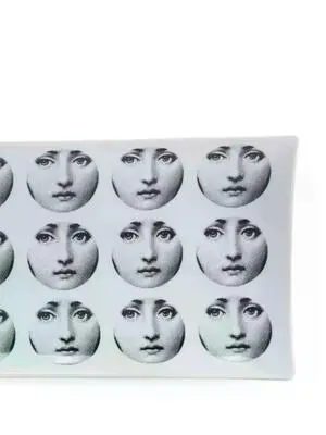 FORNASETTI Graphic-print Rectangular Tray