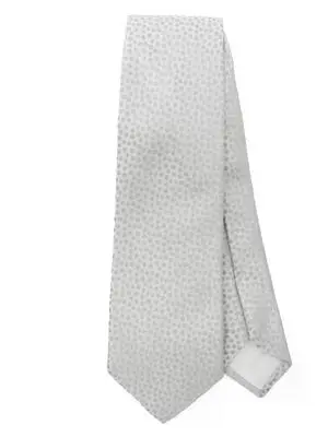 Tagliatore Patterned-jacquard Tie - Neutrals