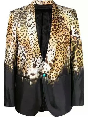 Roberto Cavalli Leopard-print Silk Blazer