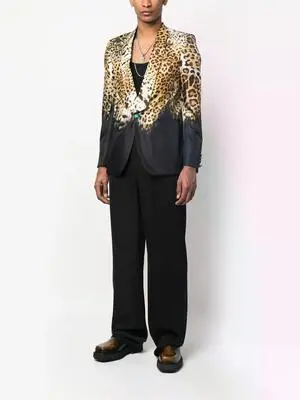 Roberto Cavalli Leopard-print Silk Blazer