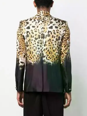 Roberto Cavalli Leopard-print Silk Blazer
