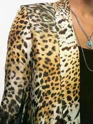 Roberto Cavalli Leopard-print Silk Blazer